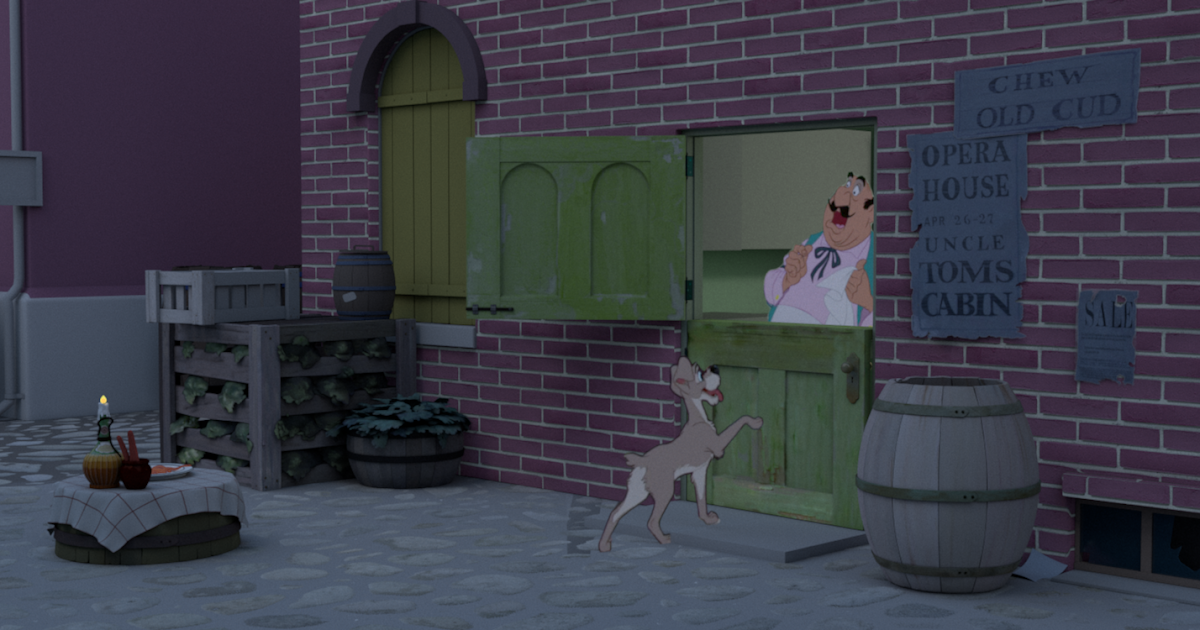 Outlander's Creations : Lady and the Tramp Tony's Restaurant WIP