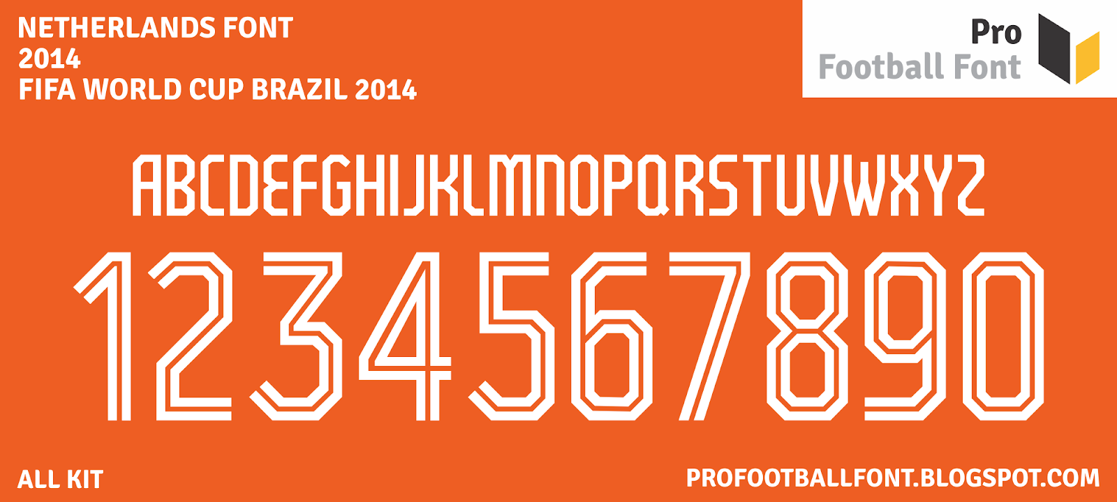 Netherlands World Cup 2014 Font
