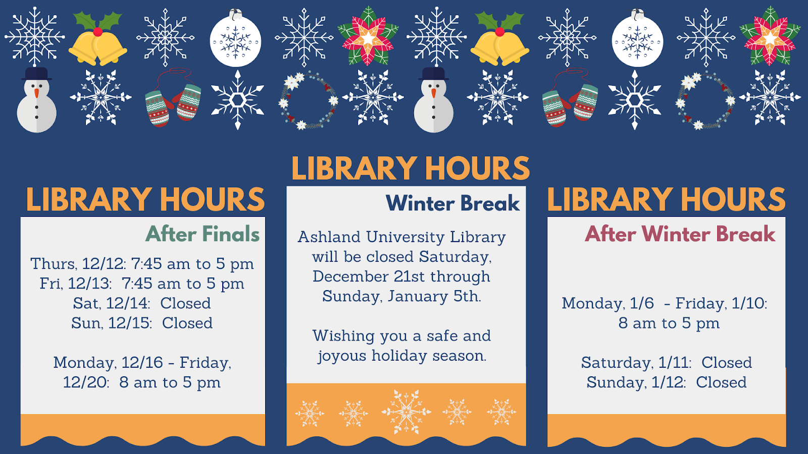 Archer Library News: Library Hours: After Finals