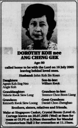 Ang Bee Chin and family (Bukit Brown)