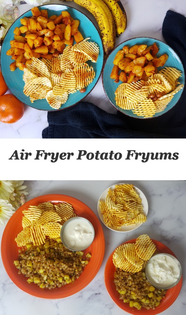 Potato Katri Fryums in an Air Fryer | Sun-dried Potato Chips | How to ...
