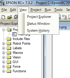 EPSON RC+ Integrated Development Environment (IDE) | Robotics University