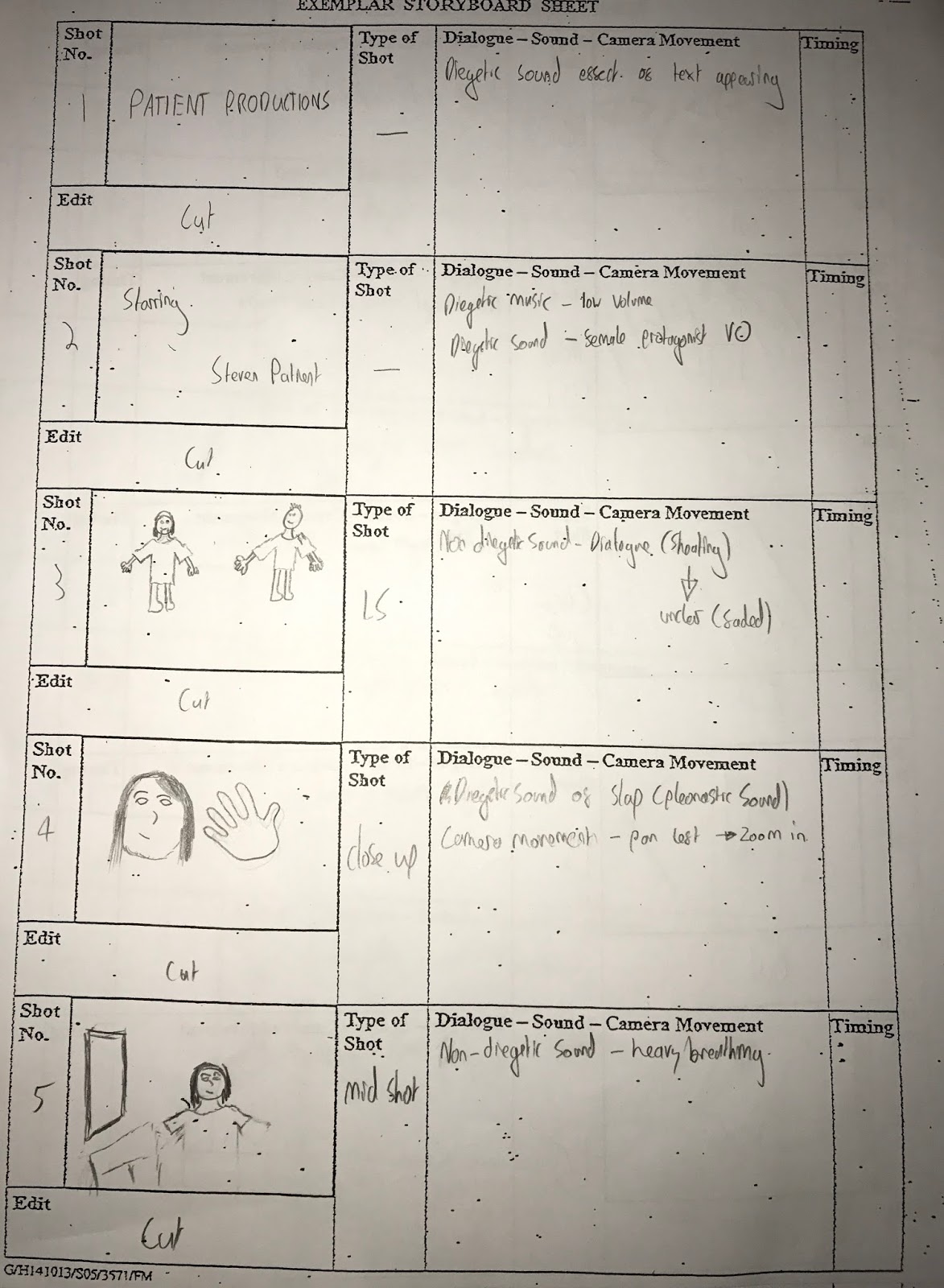 616 George Patient: Storyboard