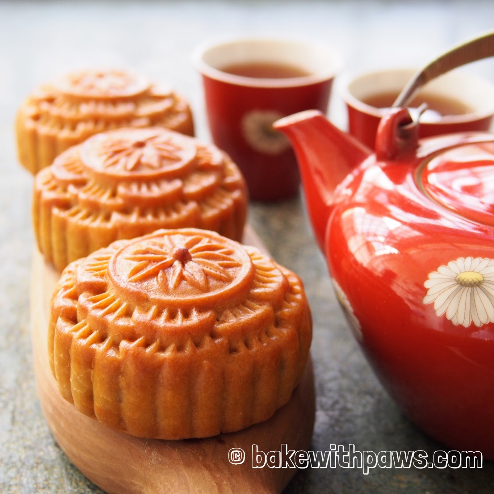 Five Nuts Mooncake with Sambal Dried Shrimp - BAKE WITH PAWS