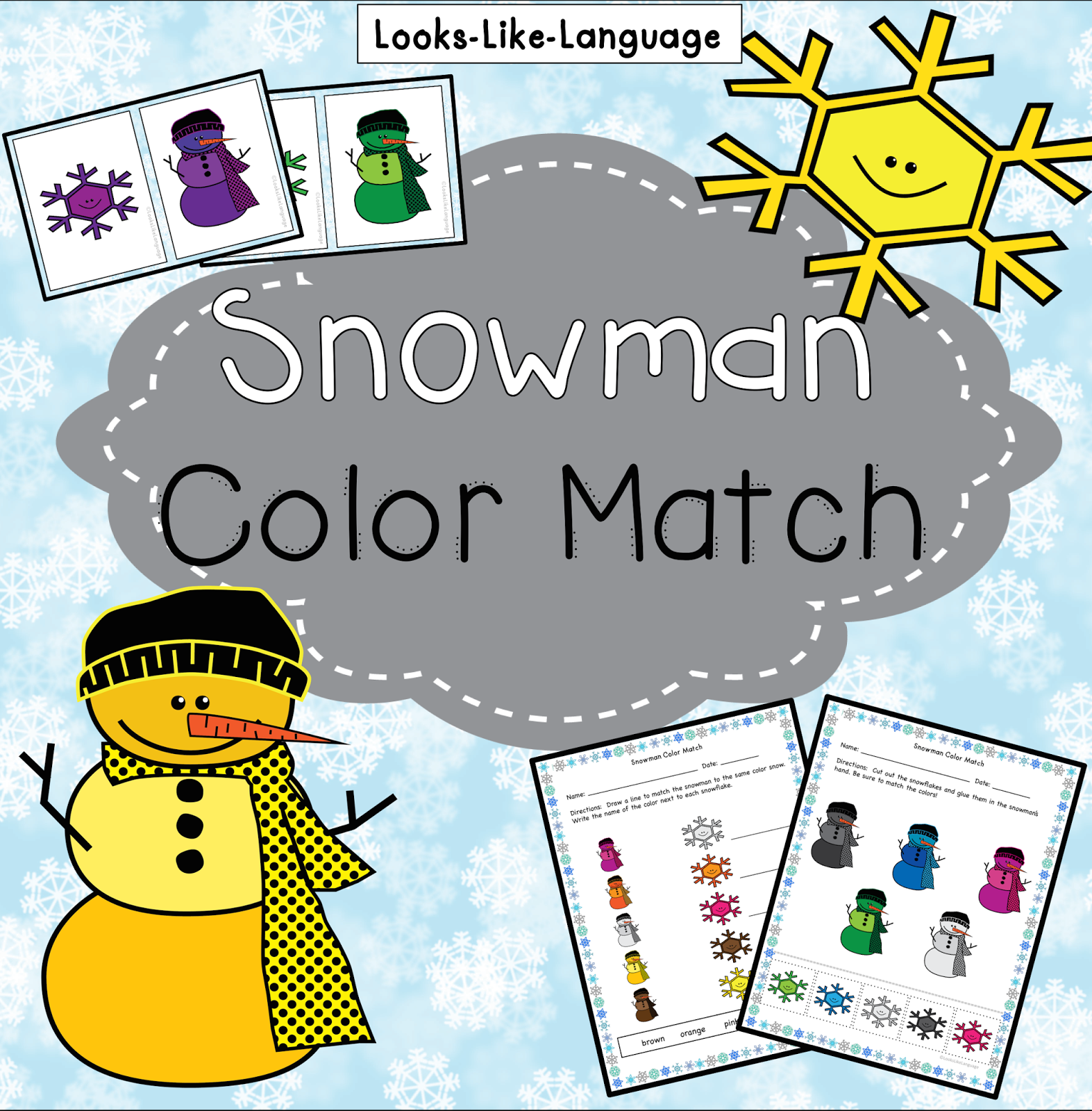 Snowman Freebie by Looks Like Language | Classroom Freebies | Bloglovin’