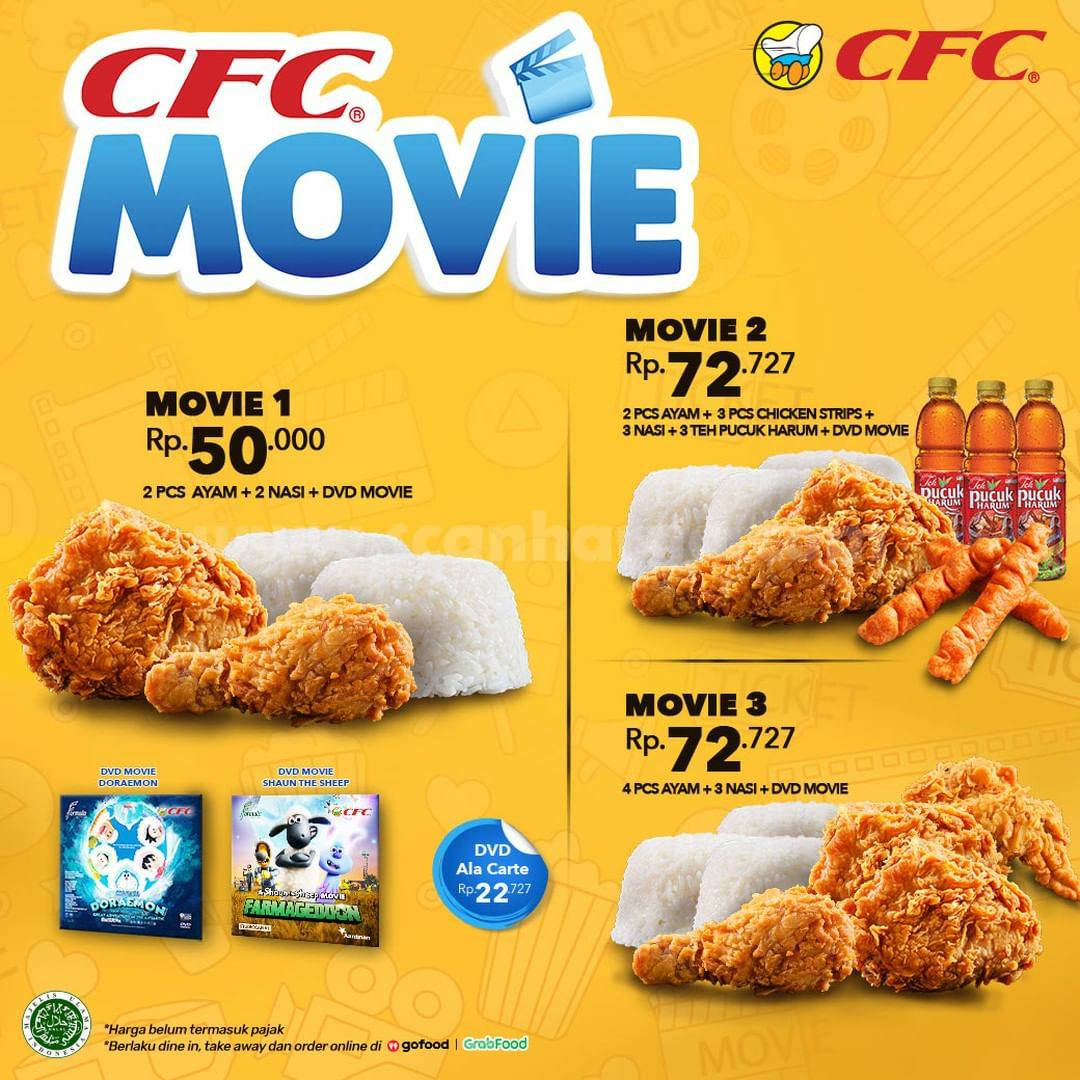 CFC Promo Paket MOVIE! GRATIS DVD harga mulai Rp 50.000 | scanharga