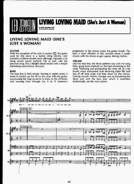 Led Zeppelin - Living Loving Maid | Partituras para Guitarra