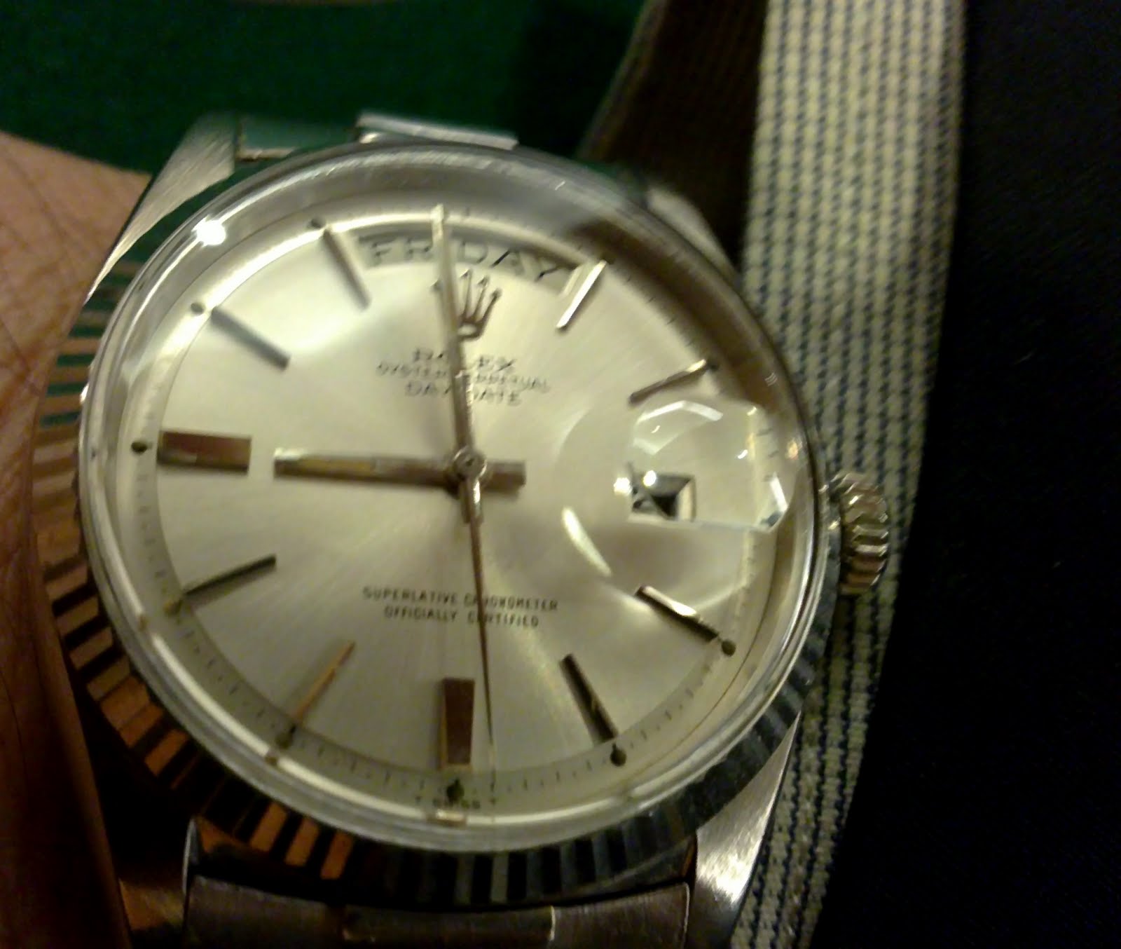 koleksijampecks: Jam Rolex 1803, Solid White Gold King Day Date Watch