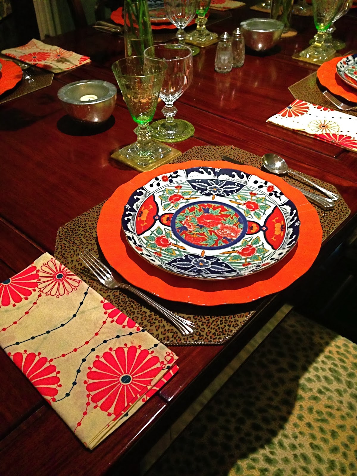 colorful dinner party - Knitionary