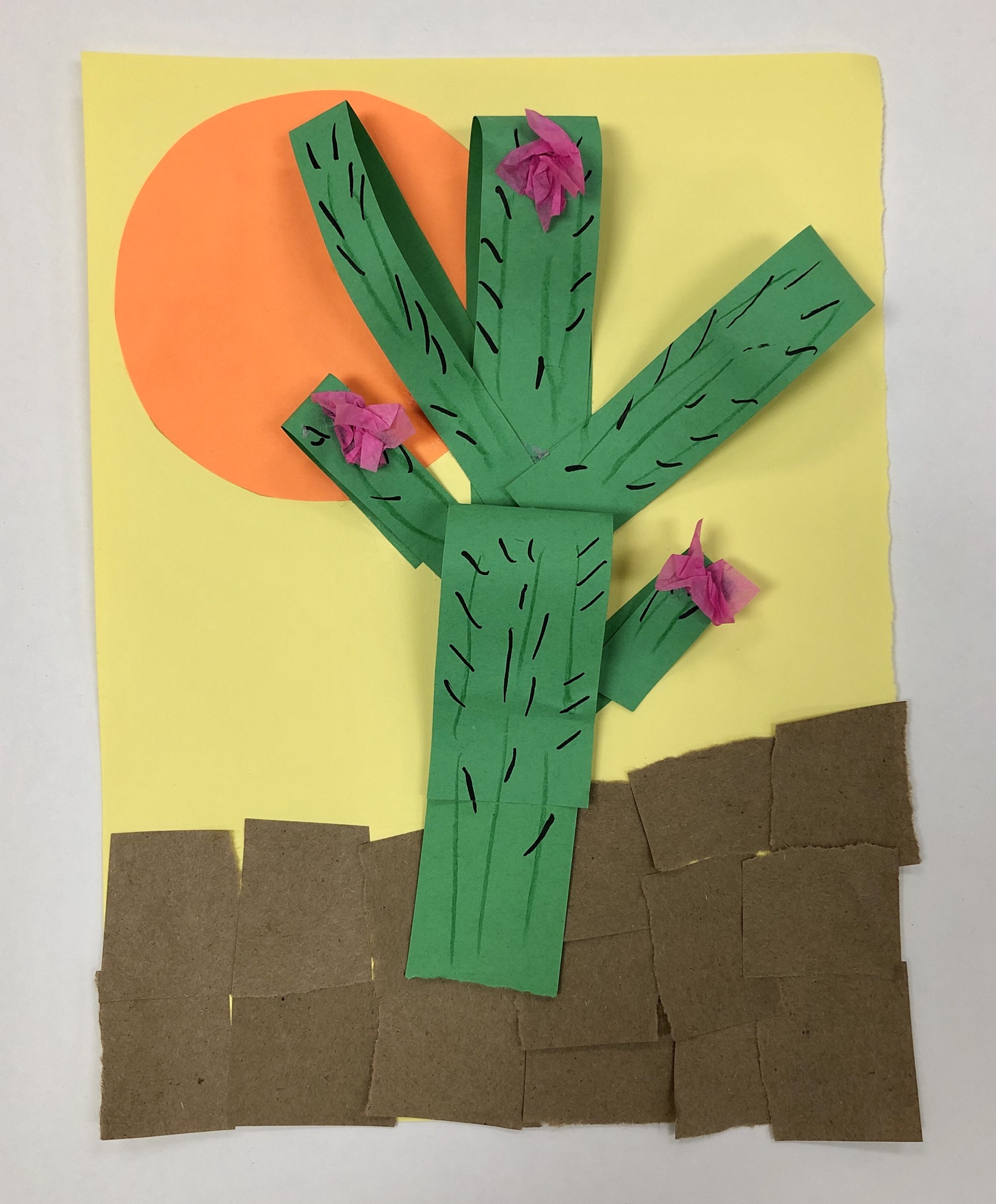 Art with Mr. Giannetto: 1st Grade Cactus Art Projects