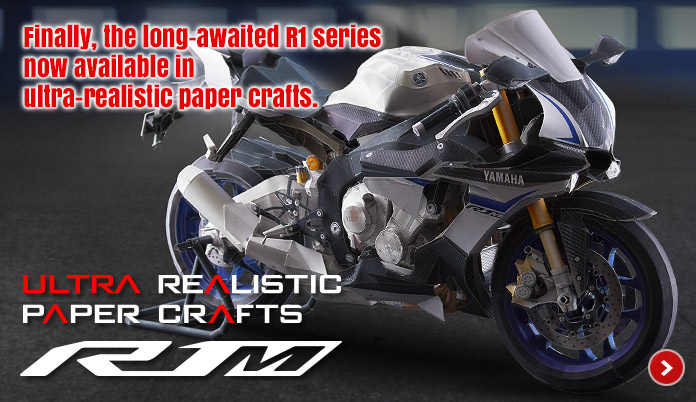 Ultra Realistic Yamaha YZF-R1M Motorbike Papercraft | Papercraft ...