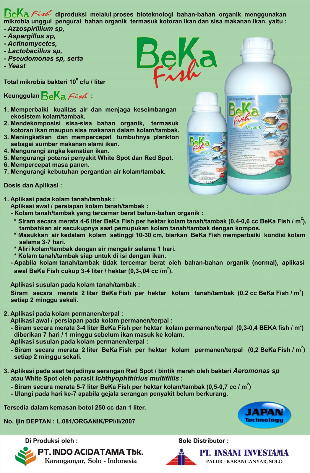 BeKa Fish dan BioKu Fish Probiotik Perikanan