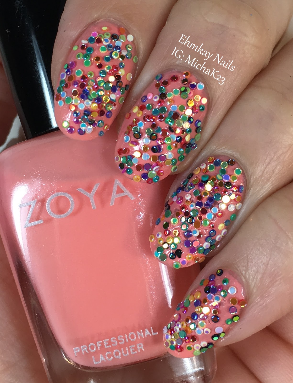 ehmkay nails: Sprinkles Nail Art with Lady Queen Nail Gems