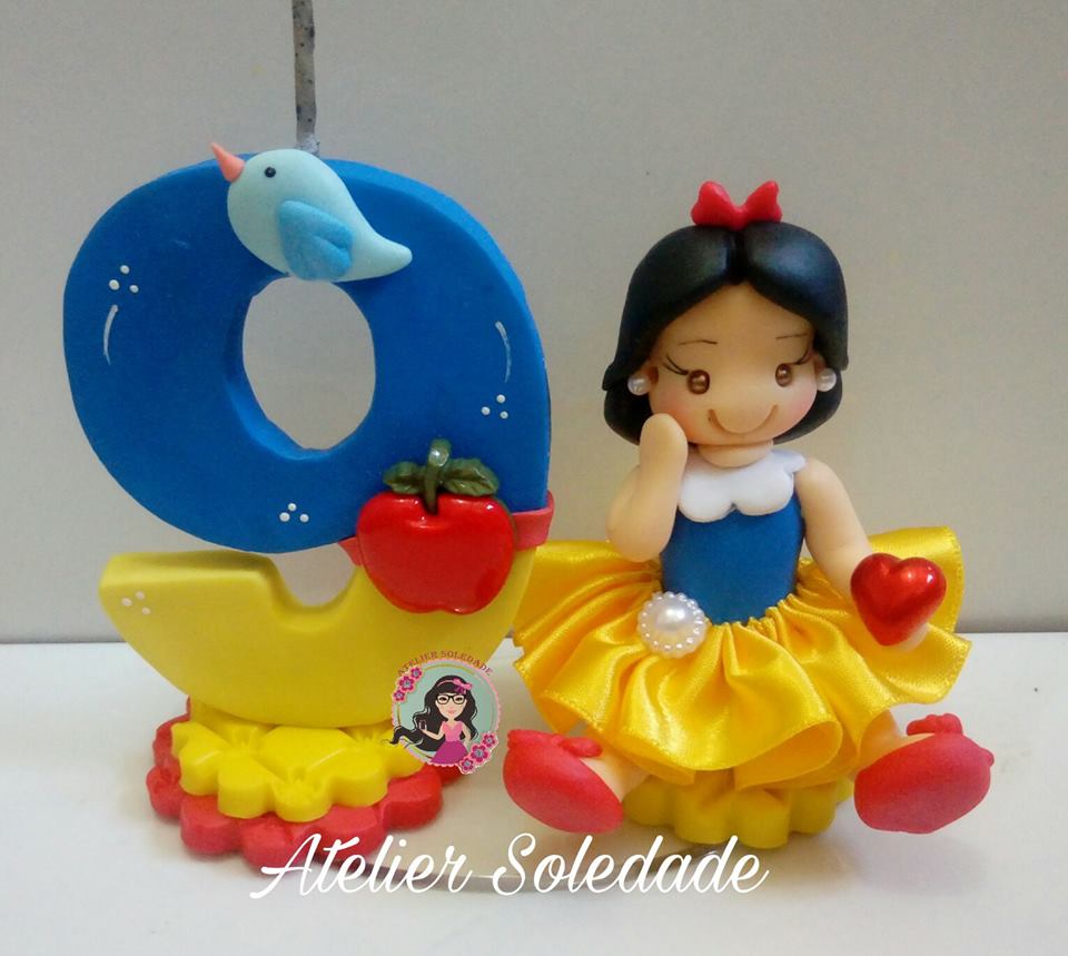 Atelier Soledade Topo De Bolo Personalizado Branca De Neve Atelier Soledade Topo De Bolo Personalizado Branca De Neve