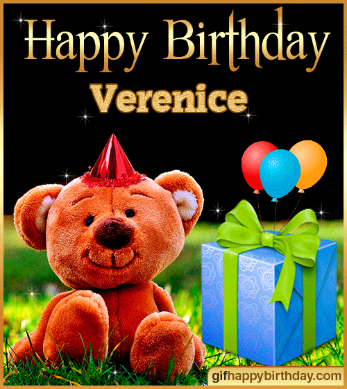 Wish Happy Birthday GIFs with Name Verenice