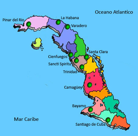 Mapa de varadero cuba