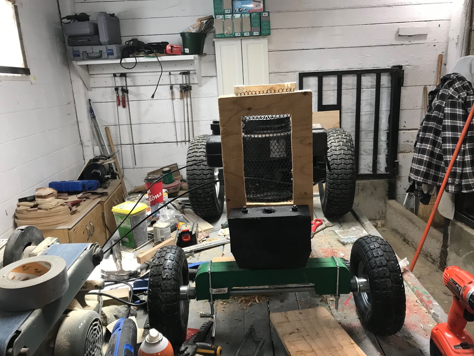 Building a Garden Tractor Out of Wood - Mounting the Engine | Small ...