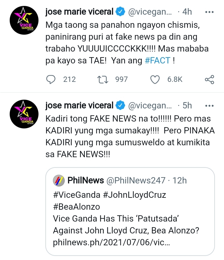 Vice Ganda binanatan ang nagpakalat ng ng umanoy fake news tungkol sa ... Vice Ganda binanatan ang nagpakalat ng ng umanoy fake news tungkol sa ...