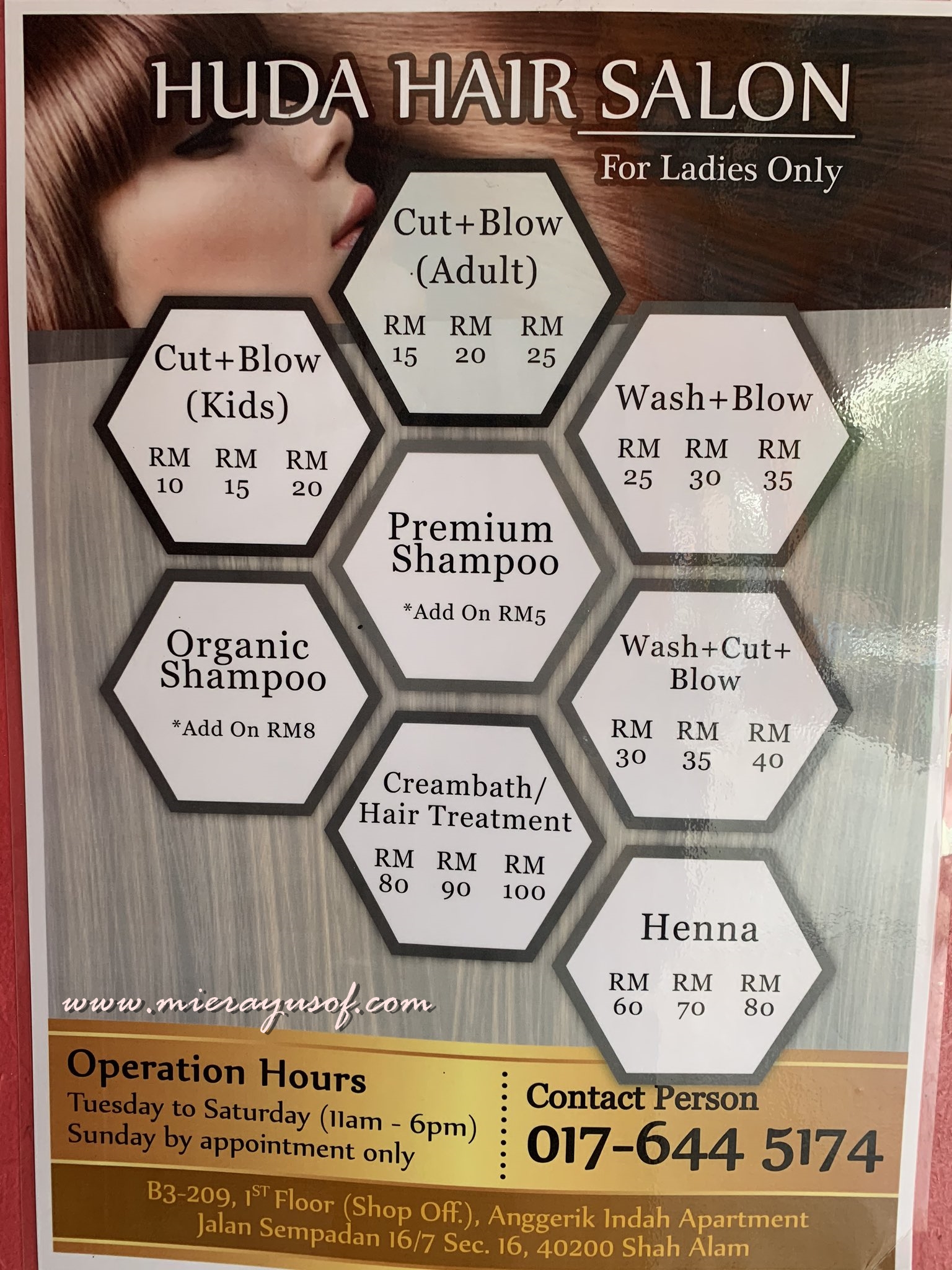 Kedai Gunting Rambut Untuk Muslimah Seksyen 7 Shah Alam