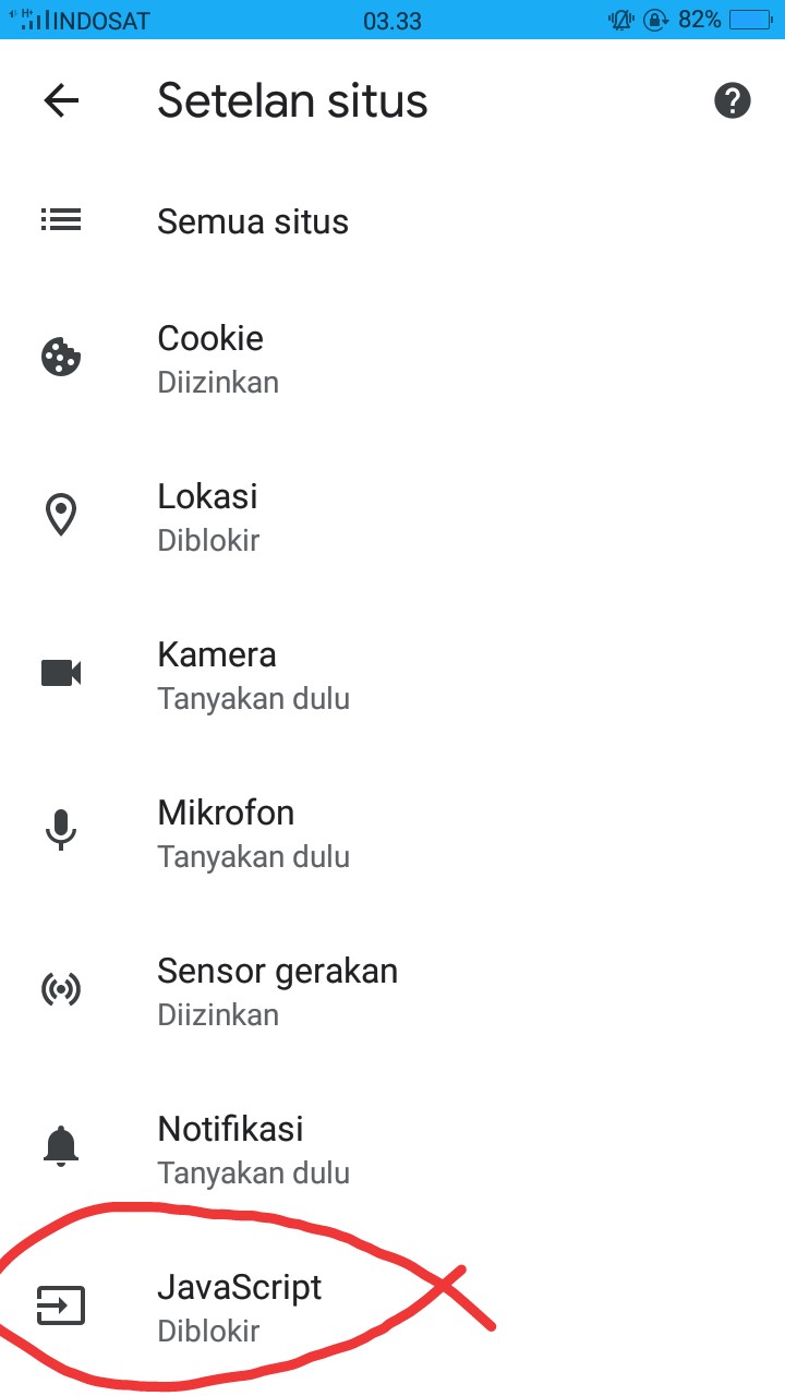 Cara mengaktifkan Javascript pada Browser
