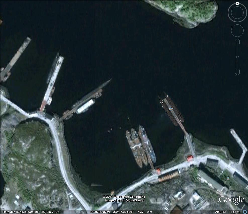Les sous marins sur Google Earth
