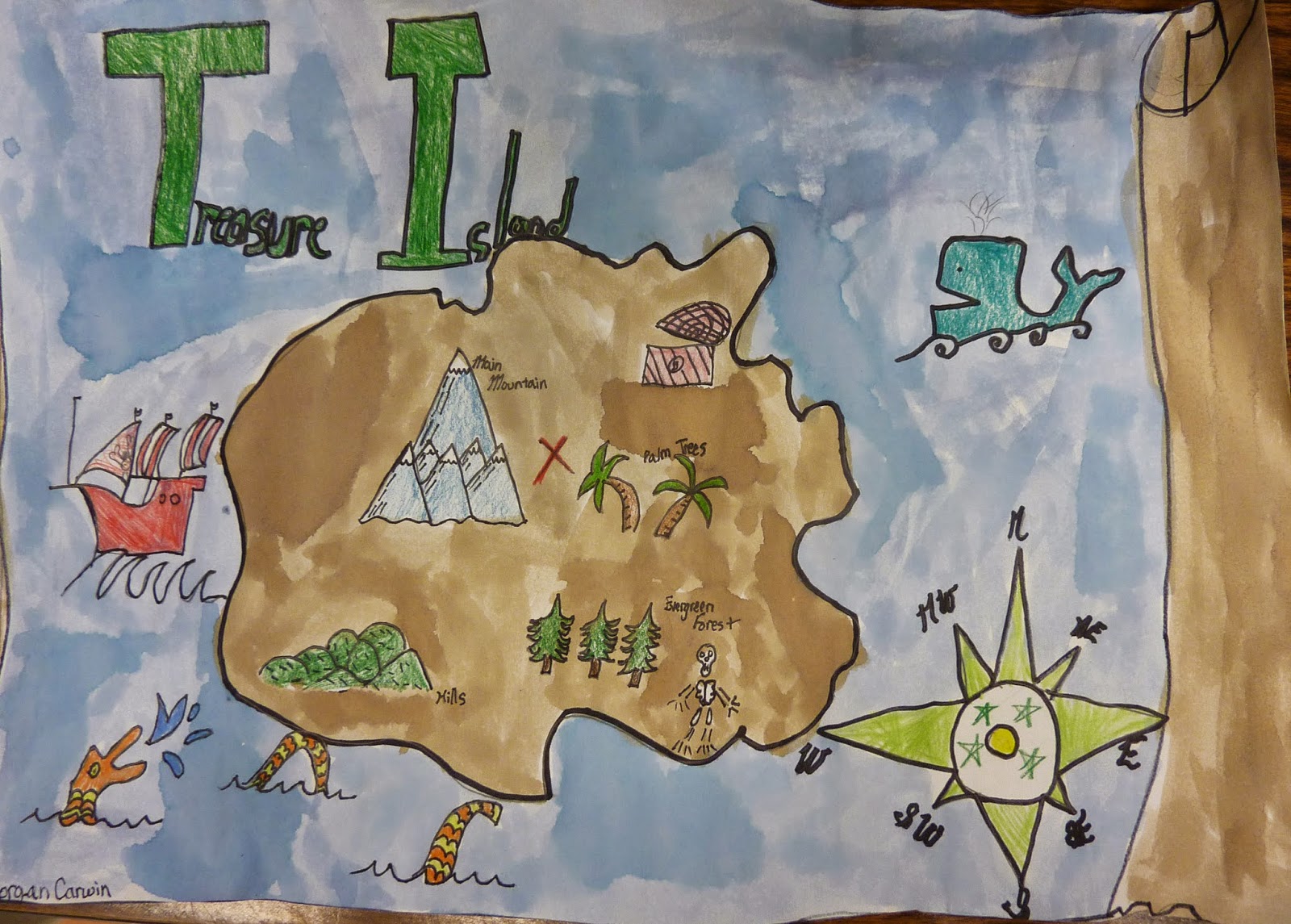P. C. K. Art Room : Treasure Island Maps- 4th grade