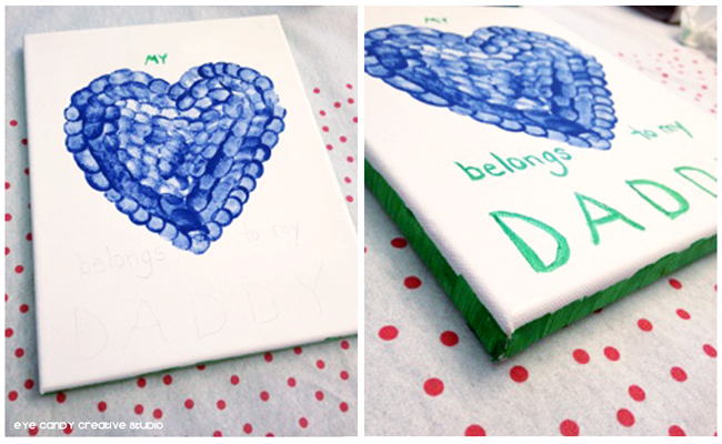 Eye Candy Creative Studio: CRAFT :: Father's Day Thumbprint Art