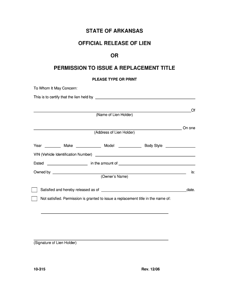 Auto Lien Release Letter Template ~ Resume Letter