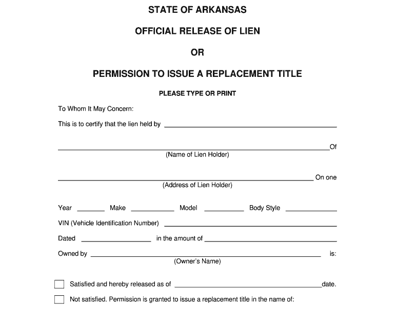 Auto Lien Release Letter Template ~ Resume Letter