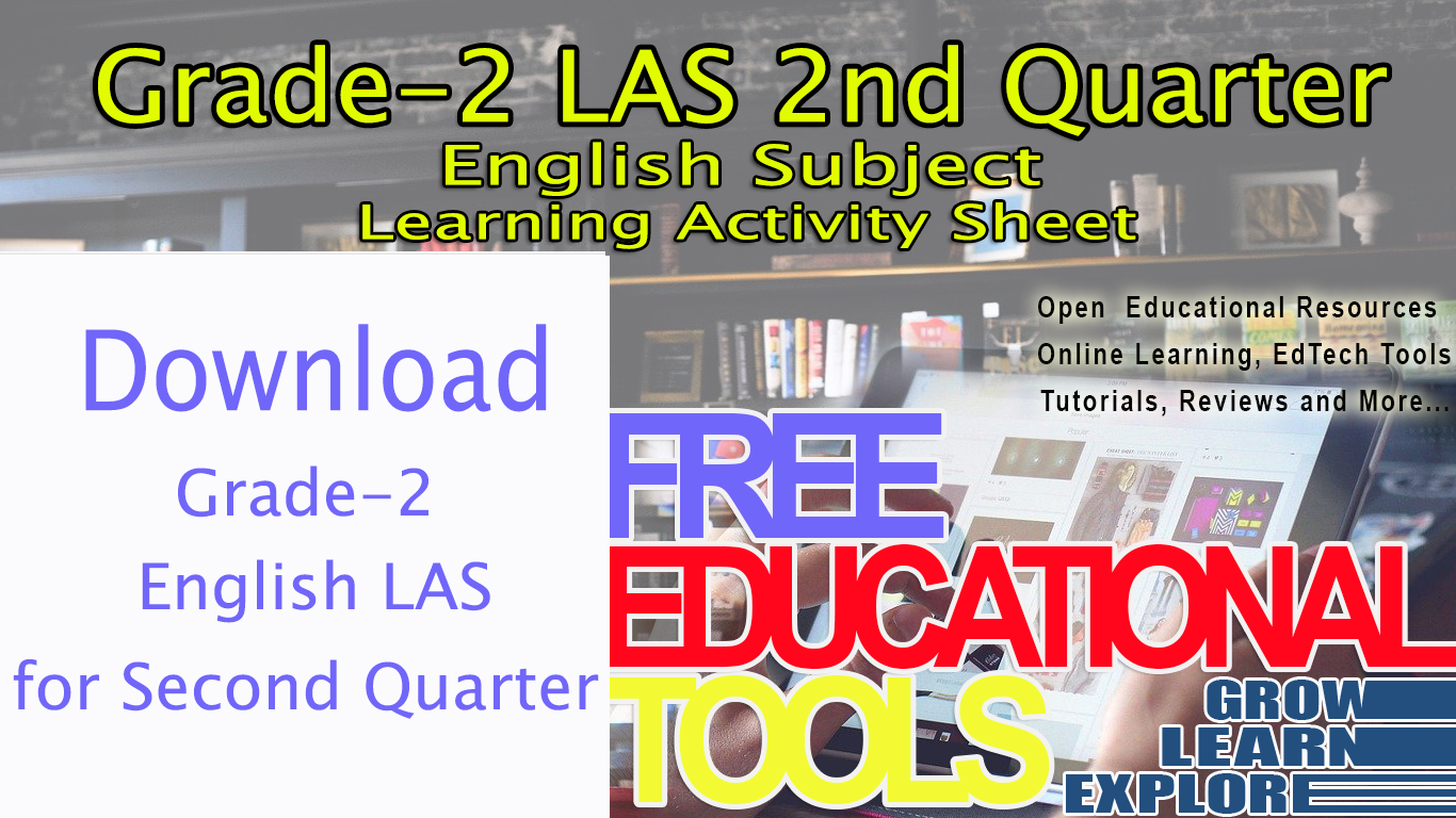 DepEd Quarter 2 Grade 2 English LAS (Learning Activity Sheet)