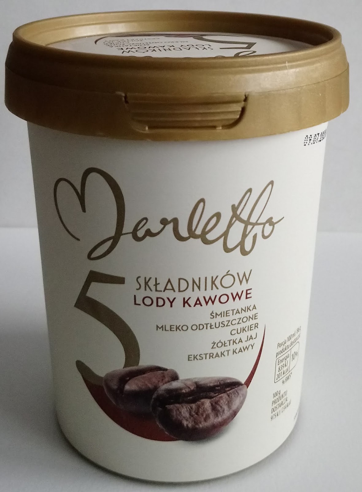 Chwile zasłodzenia: Marletto Lody Kawowe 5 składników