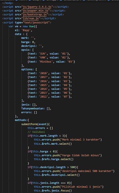 Tutorial Vue JS Filter & Form