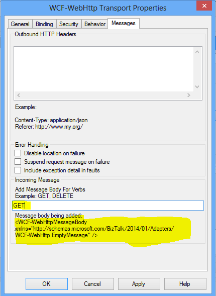 Biztalk's Hidden Gem!!!: HTTP GET method support in WCF-Web Http adapter Biztalk's Hidden Gem!!!: HTTP GET method support in WCF-Web Http adapter