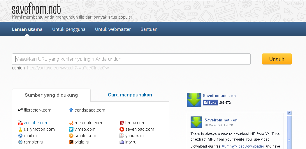 NO MUSiC NO LiFE: Download Video Youtube Dari Situs Savefrom.net / SS