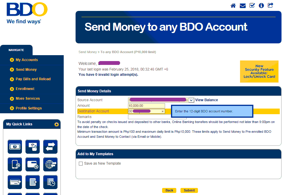 Lemon GreenTea: How to send and receive money via BDO Cash Pick-up ...