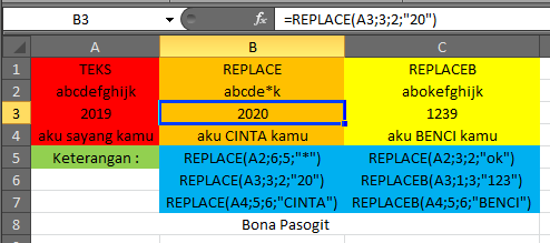 Fungsi REPLACE, REPLACEB Pada Excel dan Penggunaanya - Student ...