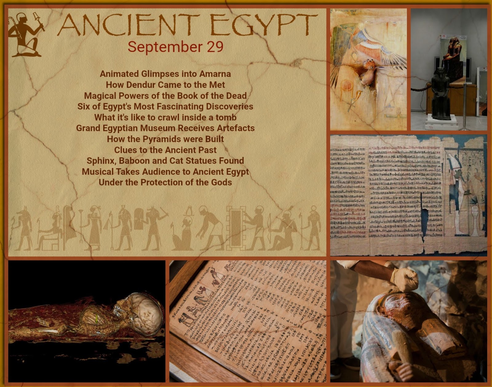 I should be writing: Ancient Egypt September 29