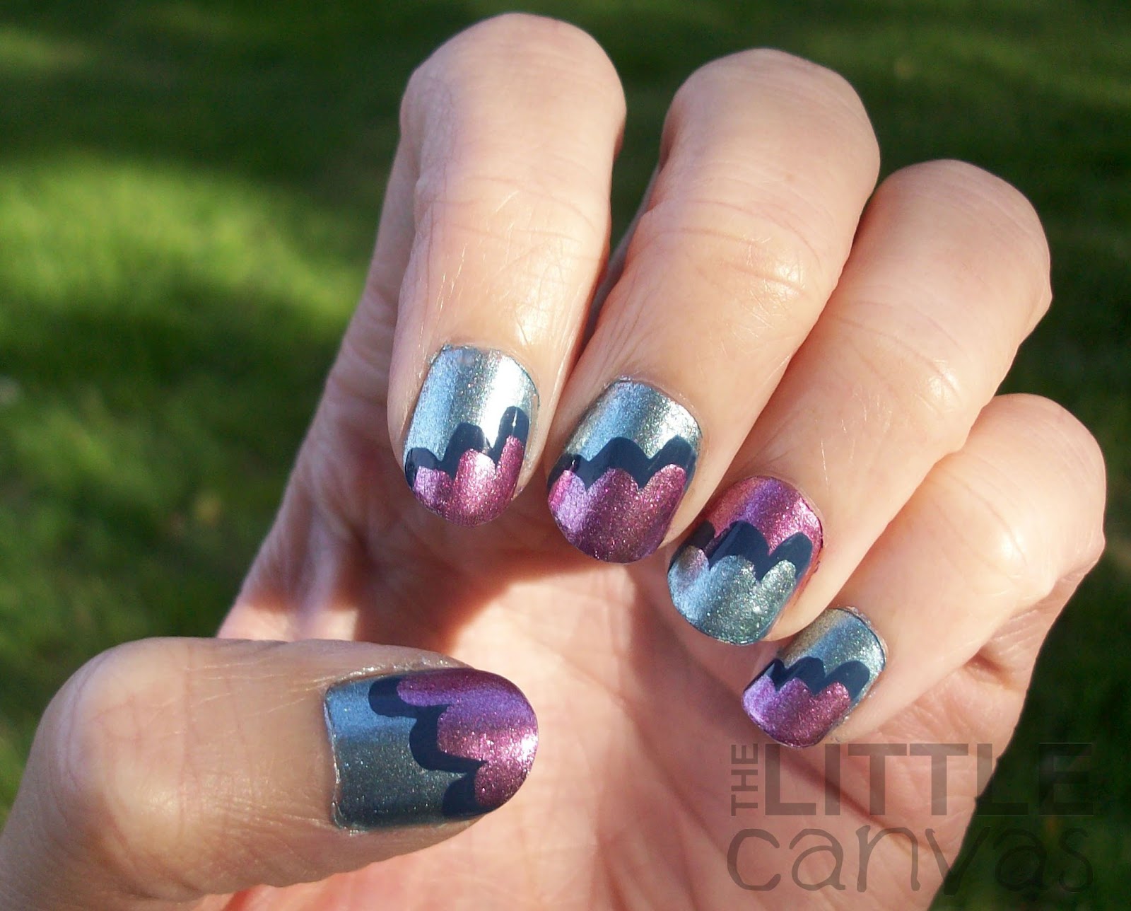 31 Day Challenge - Day 9 - Metallic Nails! - Scalloped Tips - The ...