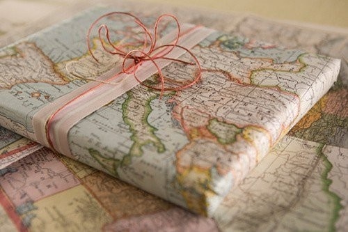 Simple Details: free maps for giftwrap