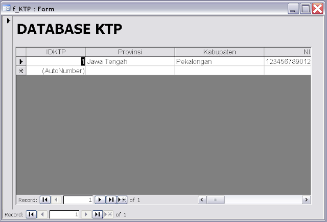 Database KTP Dengan Microsoft Access – Part 3 (Finishing) - Niguru Indonesia