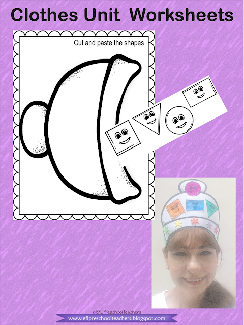 ESL/EFL Preschool Teachers: Clothes Unit Worksheets for the ESL Student