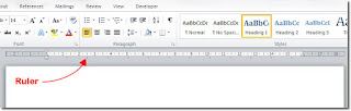 Information technology : Ruler in MS Word and its uses