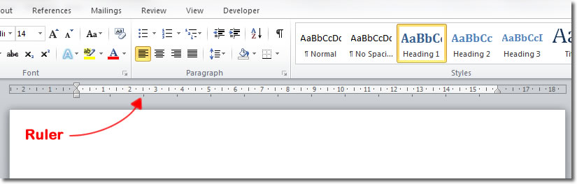 Information technology : Ruler in MS Word and its uses