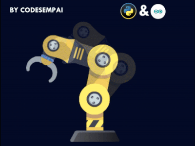 Robotic Arm | code arduino & python | Iot | CodeSempai