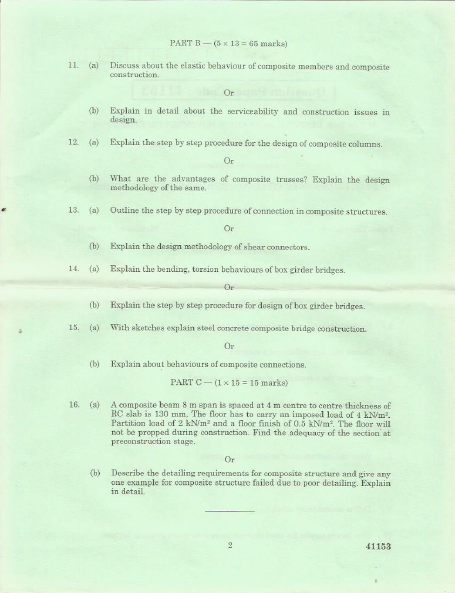 Anna University ST 5014 -Design Of Steel Concrete Composite Structures ...