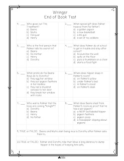 Once Upon a Creative Classroom: Flash Freebie! Wringer by Jerry Spinelli