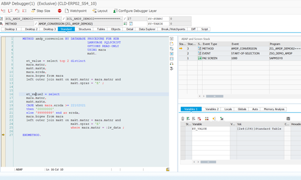SAP ABAP Central: ABAP Managed Database Procedure