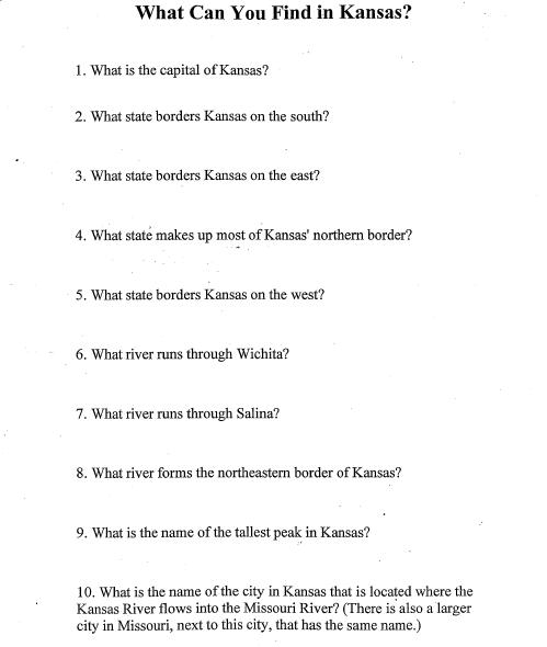 Adventures in Third Grade: Kansas Day