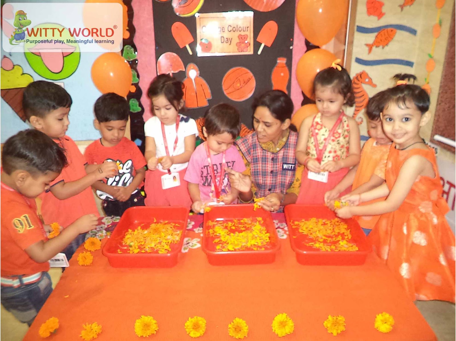 On the top of the World...: Orange Colour Day (Nursery, Witty World ...