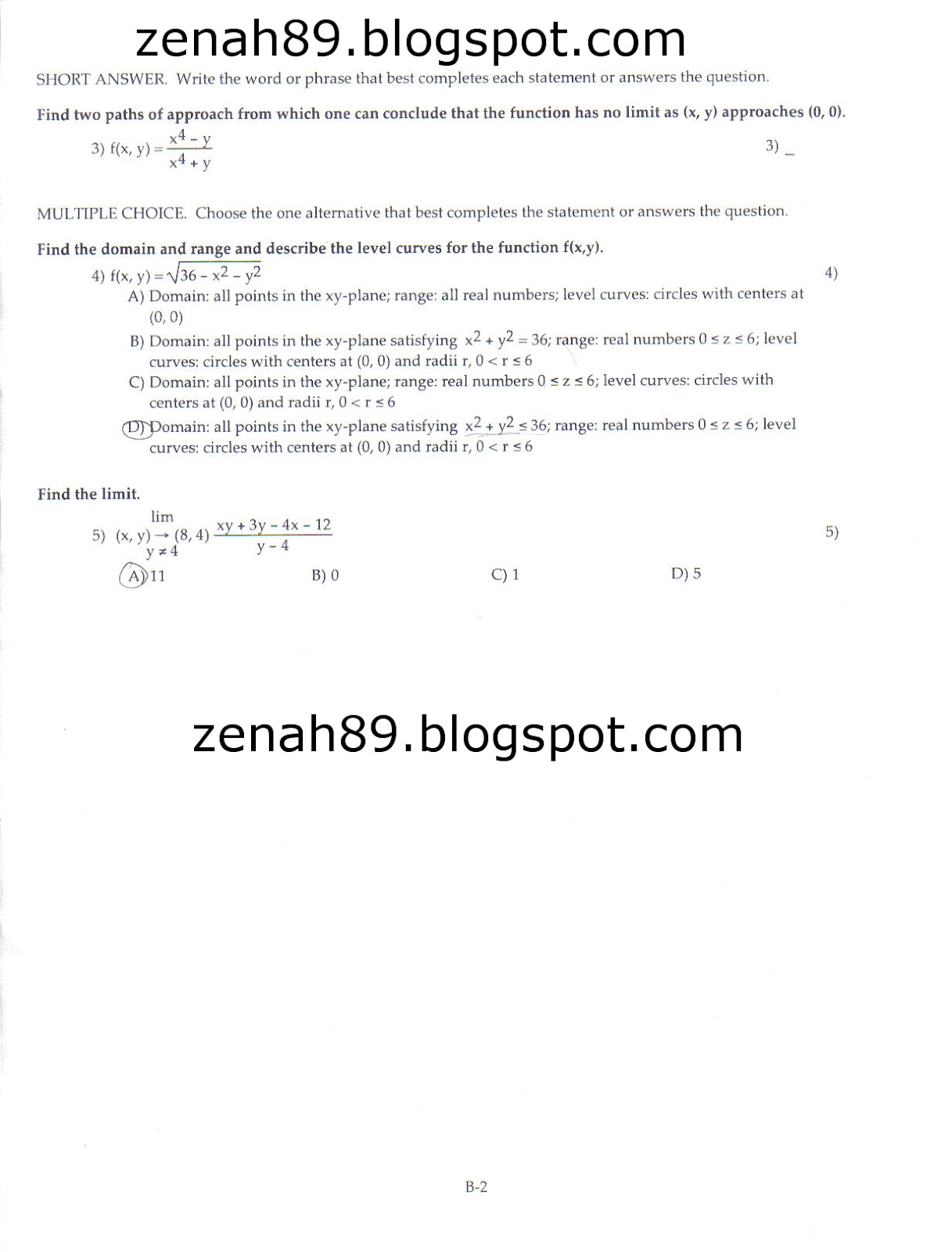 teCh-89: All Quizzes Calculus Three (III) - Math 209